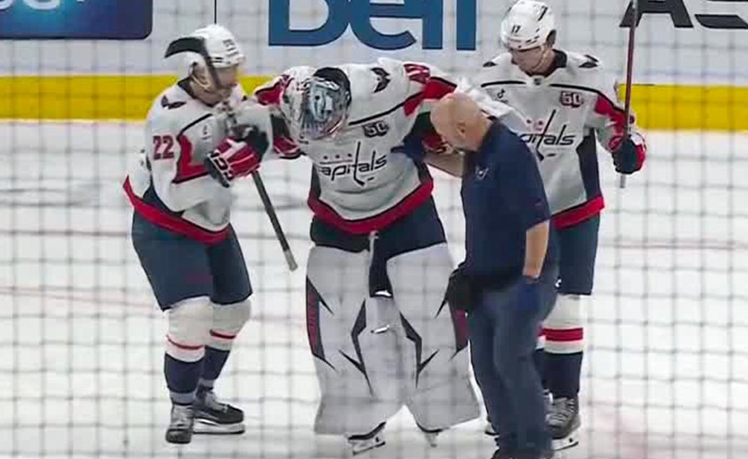 Logan Thompson quitte à son tour suite à un violent contact - La Poche ...